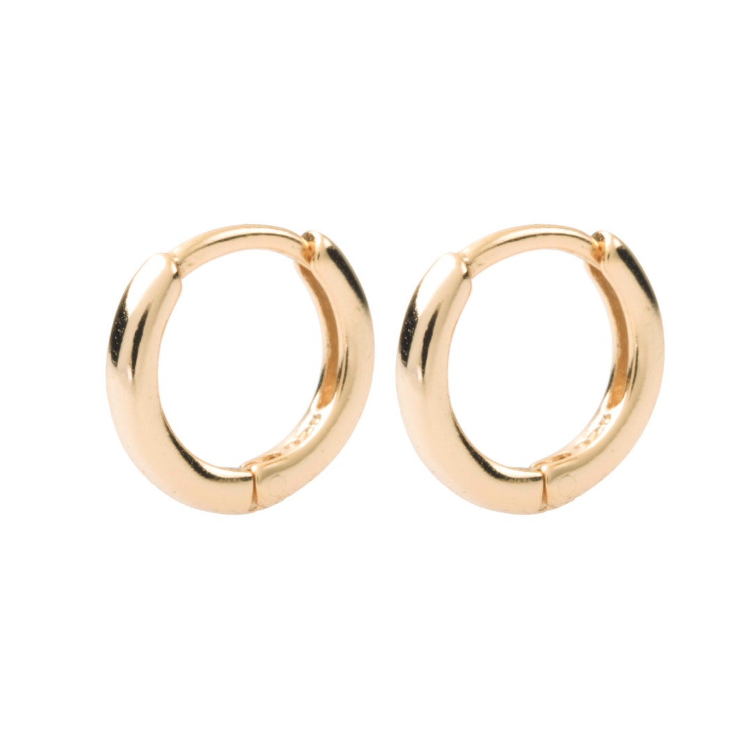 Small Hoop Earrings - Tiny Gold Hoops - Dainty Earrings - Tragus Hoop ...