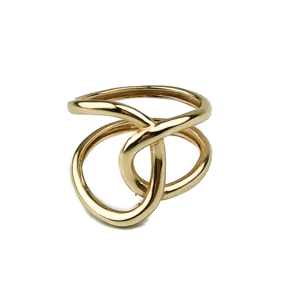 Statement Gold Ring Double Gold Ring Minimalist Ring Dainty | Etsy