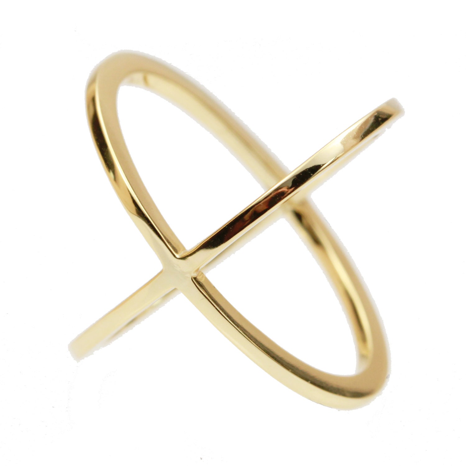Criss cross ring Gold Cross X ring Sterling silver criss | Etsy