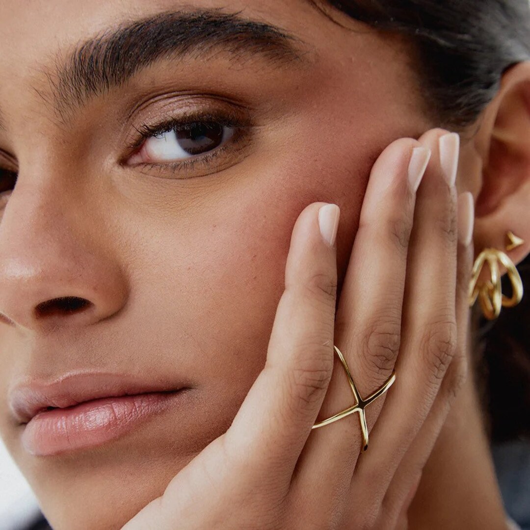 Criss cross ring Gold Cross X ring Sterling silver criss - Etsy Italia