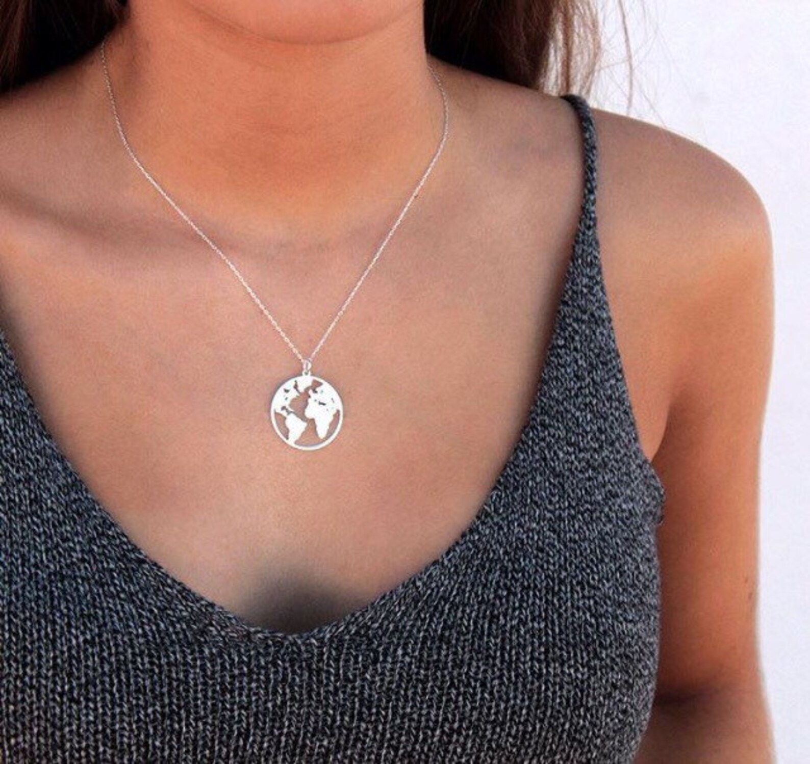 World Map Necklace Globetrotter Necklace Gold Map Necklace - Etsy Canada