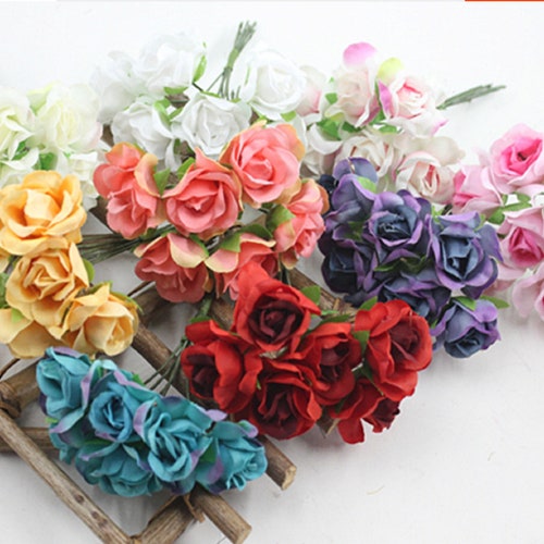 30 Pcs / 2cm / Mini Artificial Flower Buds Rose Wedding - Etsy