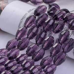 70 Pcs / 6 X 8mm / Mix Oval Rice Crystal Beads, Oval Glass Beads ...