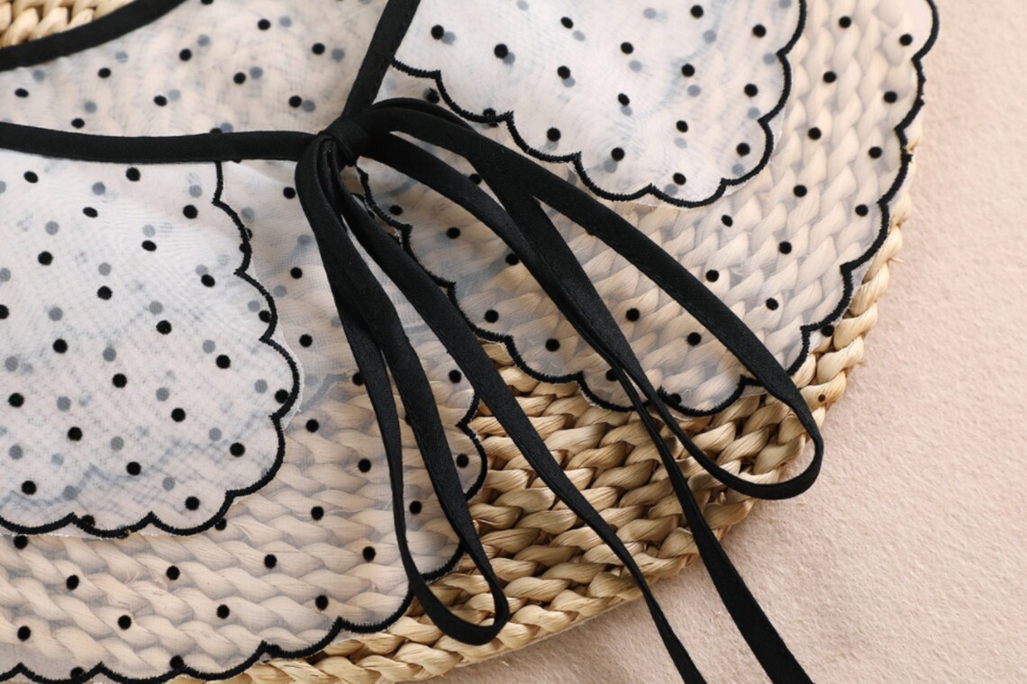 Off White / Fake Lace Collar / Lace Collar / Chiffon Collar / - Etsy