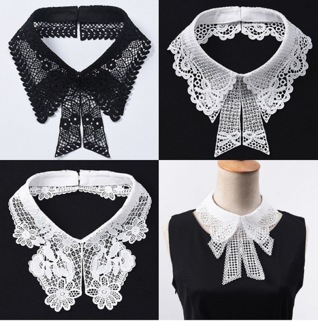 Off White Fake Lace Collar / Cotton Collar / Removable Fake Collar ...