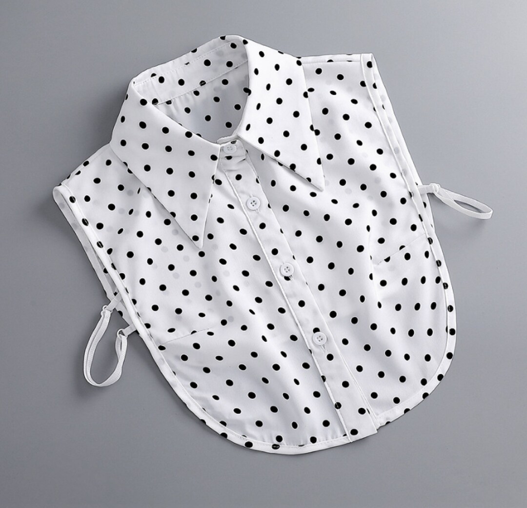 Off White Chiffon Fake Collar / Chiffon Half Fake Collar / Pink Half ...