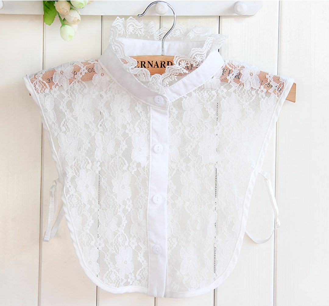 Off White Fake Lace Collar / Lace Half Fake Stand Collar / - Etsy