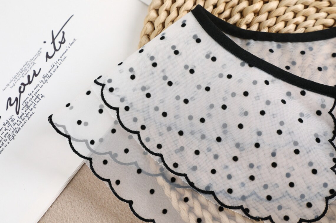 Off White / Fake Lace Collar / Lace Collar / Chiffon Collar / - Etsy