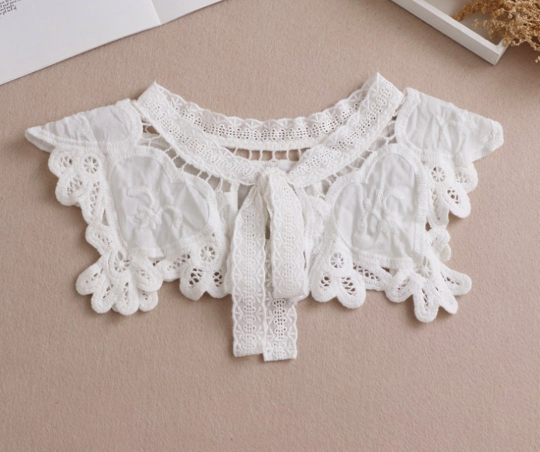Off White / Fake Lace Collar / Cotton Collar / Removable Fake Collar ...