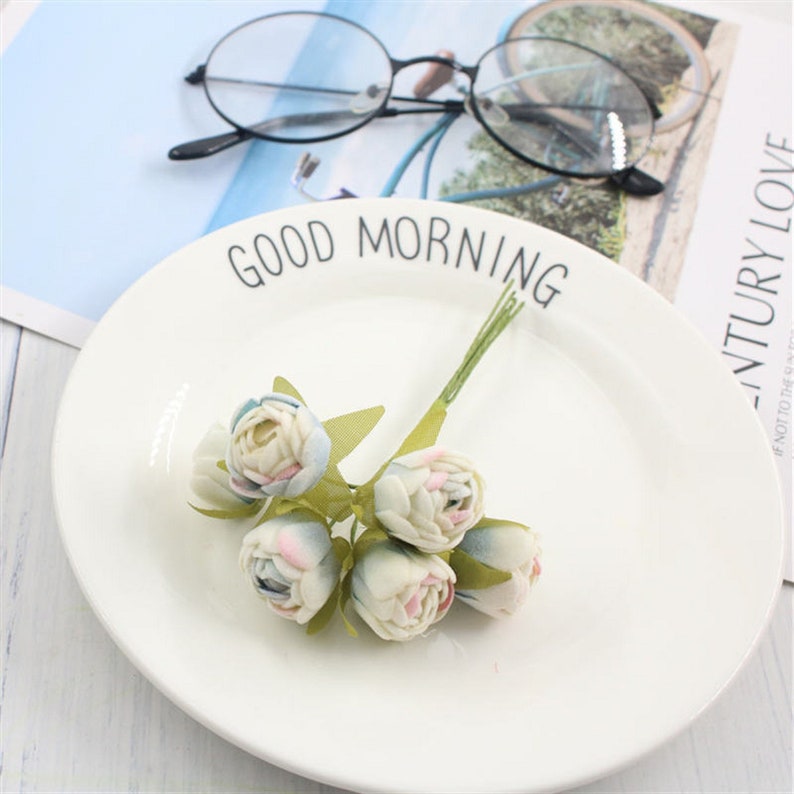 30 Pcs / 2cm / Mini Artificial Flower Buds Rose Wedding | Etsy