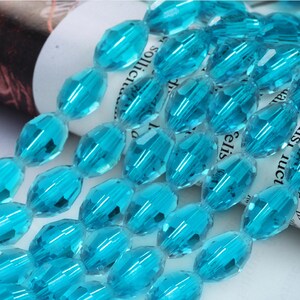 70 Pcs / 6 X 8mm / Mix Oval Rice Crystal Beads, Oval Glass Beads ...
