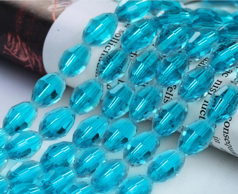 70 Pcs / 6 X 8mm / Mix Oval Rice Crystal Beads Oval Glass - Etsy