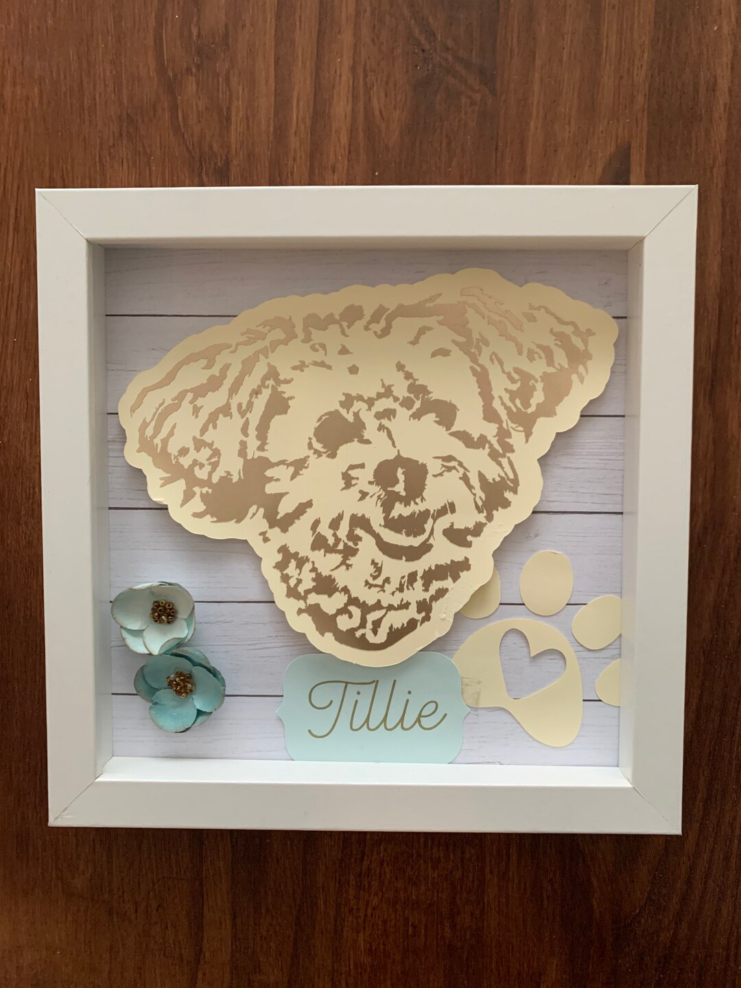 Custom Dog Memory Shadow Box - Etsy
