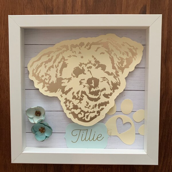 Dog Memory Shadow Box Svg - Etsy
