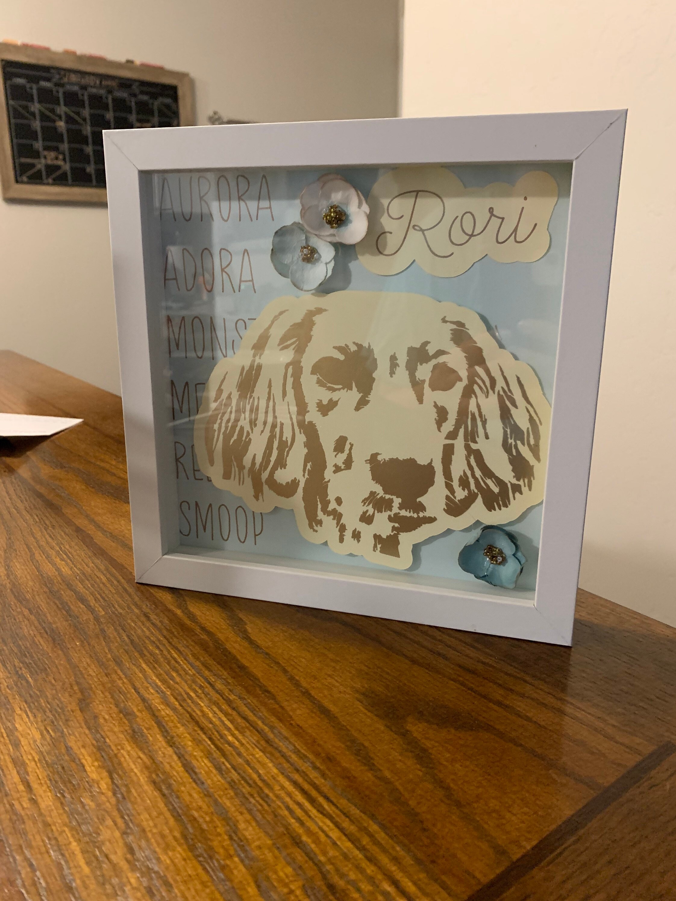 Custom Dog Memory Shadow Box - Etsy