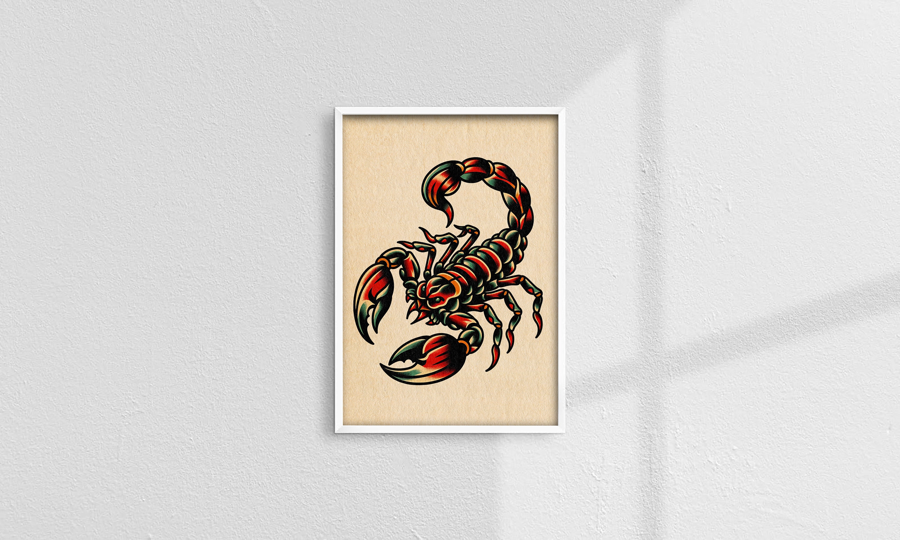 American Traditional Scorpion Digital Art - Etsy