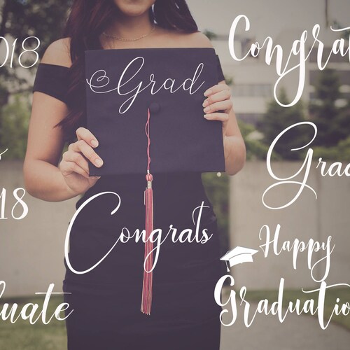 20 PNG Photo Overlays Word Overlay Graduation Announcement - Etsy
