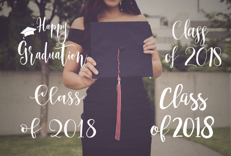20 PNG Photo Overlays, Word Overlay, Graduation Announcement, Class of ...