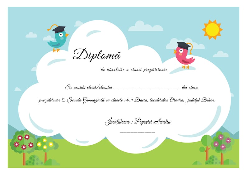 Primary School Diploma,diploma Kindergarten, Certificate of Graduation ...