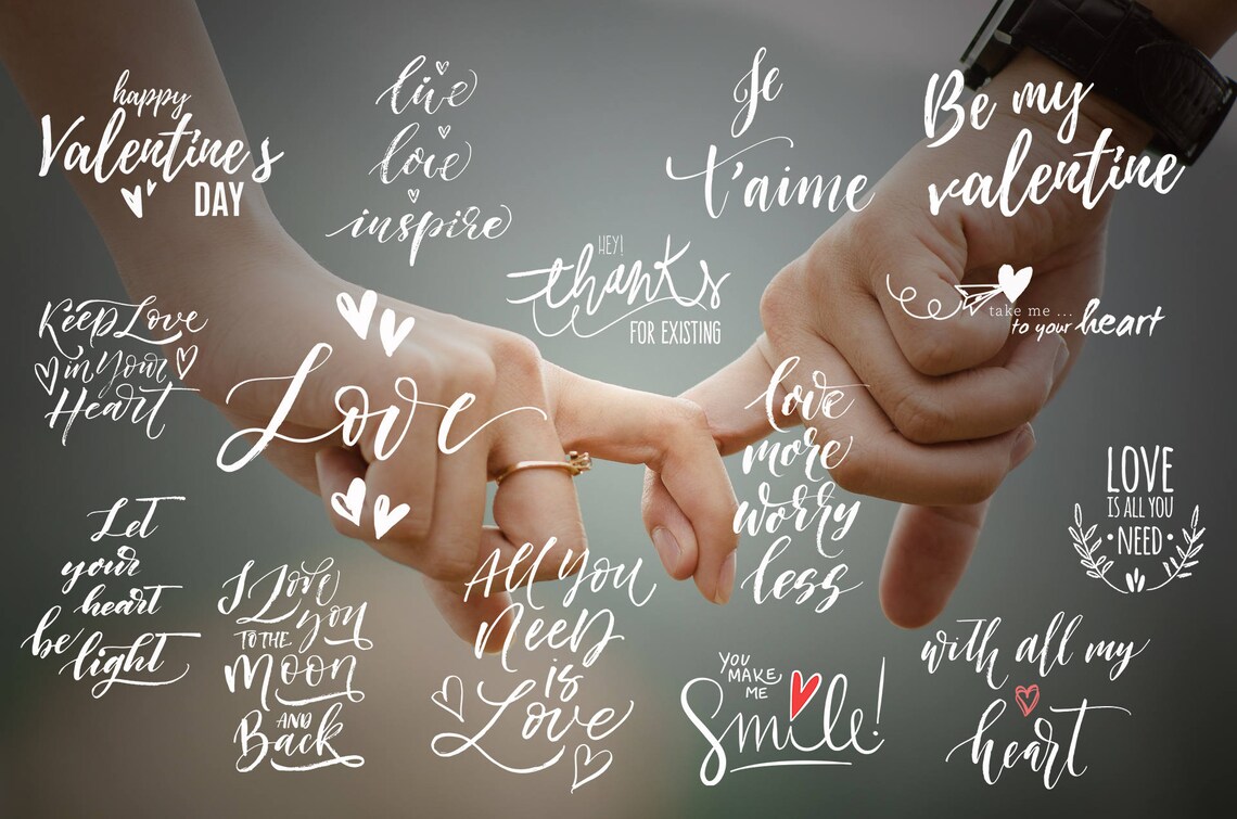 15 PNG Photoshop Overlay, Valentines Word Overlays , Love Overlay ...