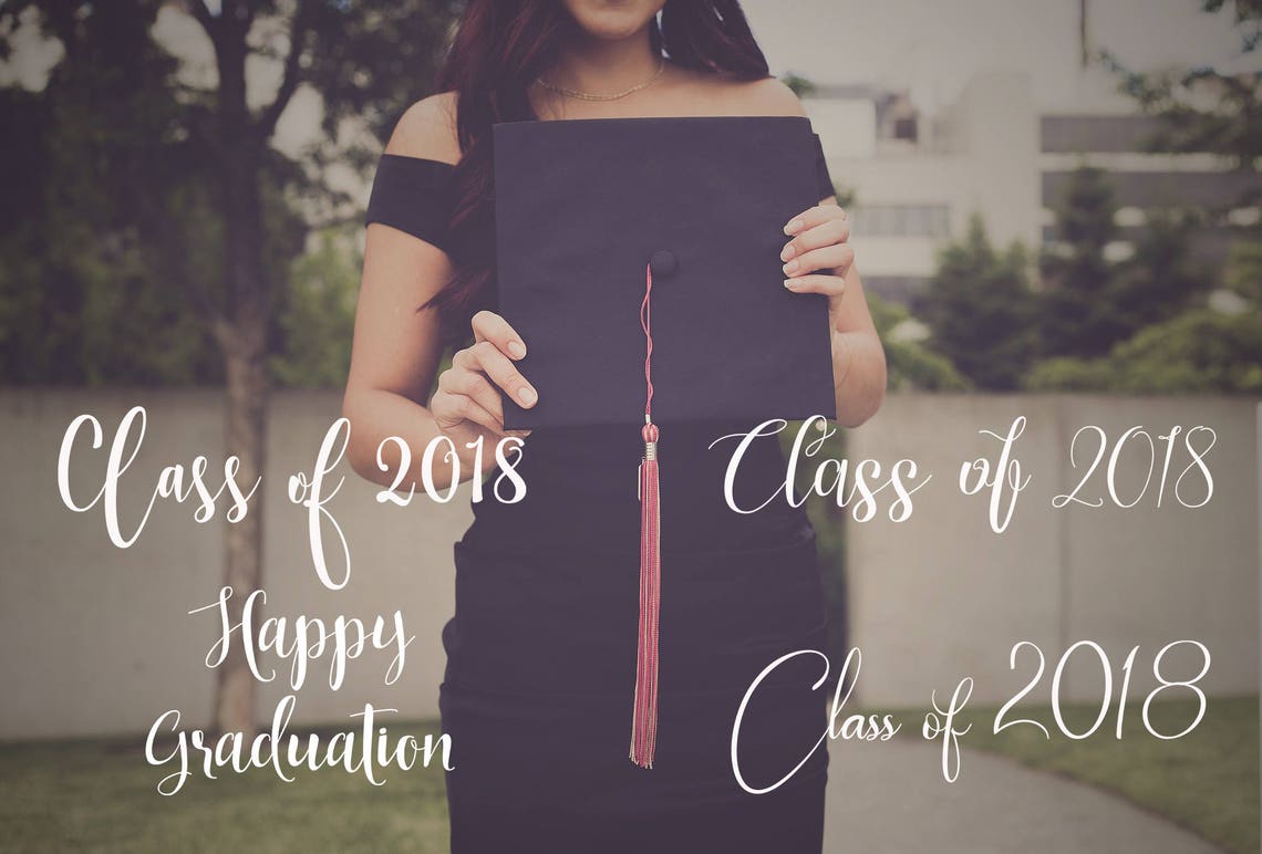 20 PNG Photo Overlays, Word Overlay, Graduation Announcement, Class of ...