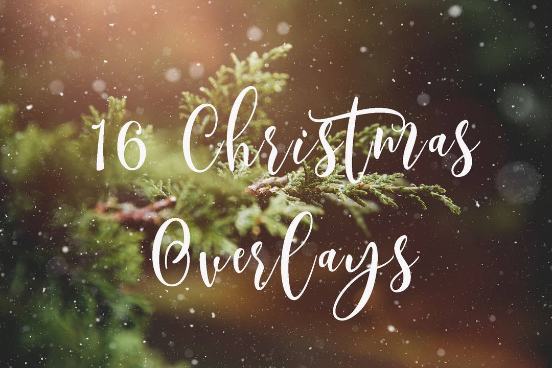 16 Christmas Holiday Text Overlays - Jpg &png INSTANT DOWNLOAD - Etsy