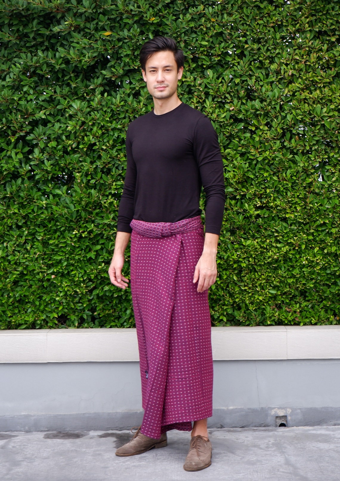 Longyi dress for men Stylish beach sarong Comfy minimalist | Etsy