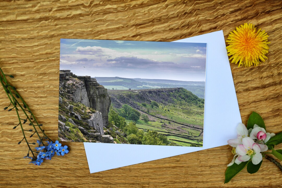 Curbar Edge, Peak District A6 Greeting Card and Canvas Print - Etsy UK