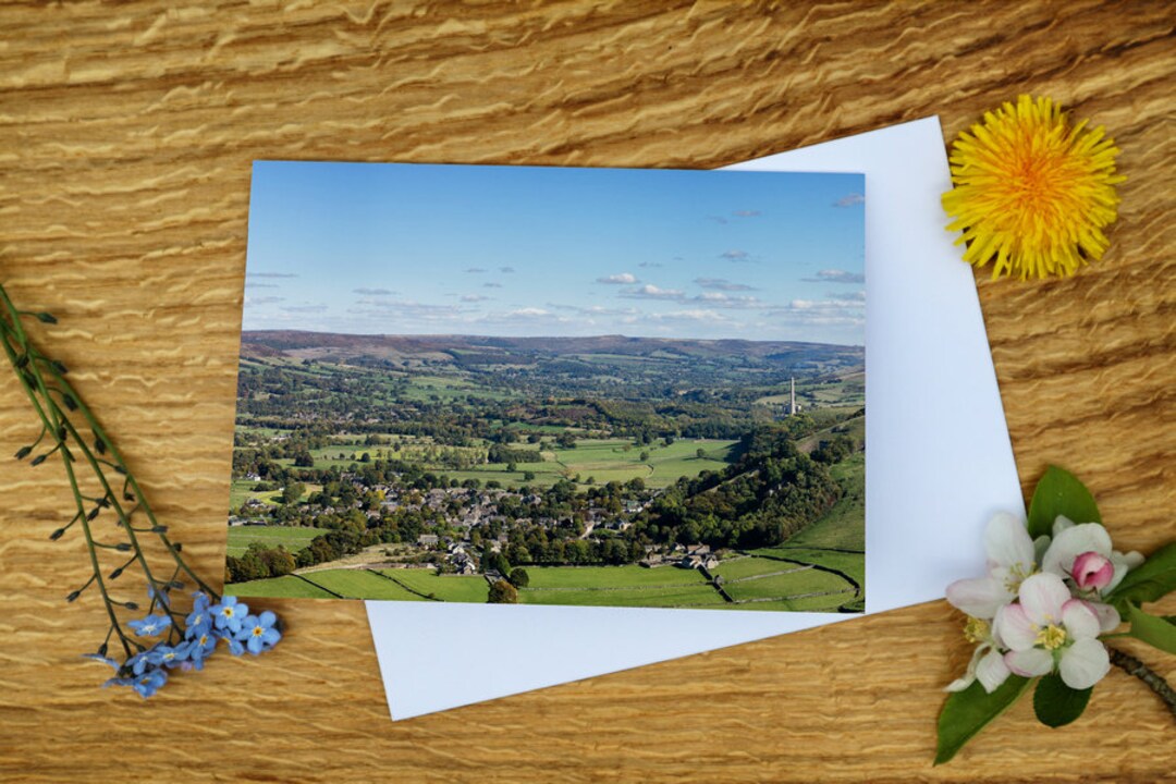 Castleton and the Hope Valley, Peak District A6 Greetings Card and ...