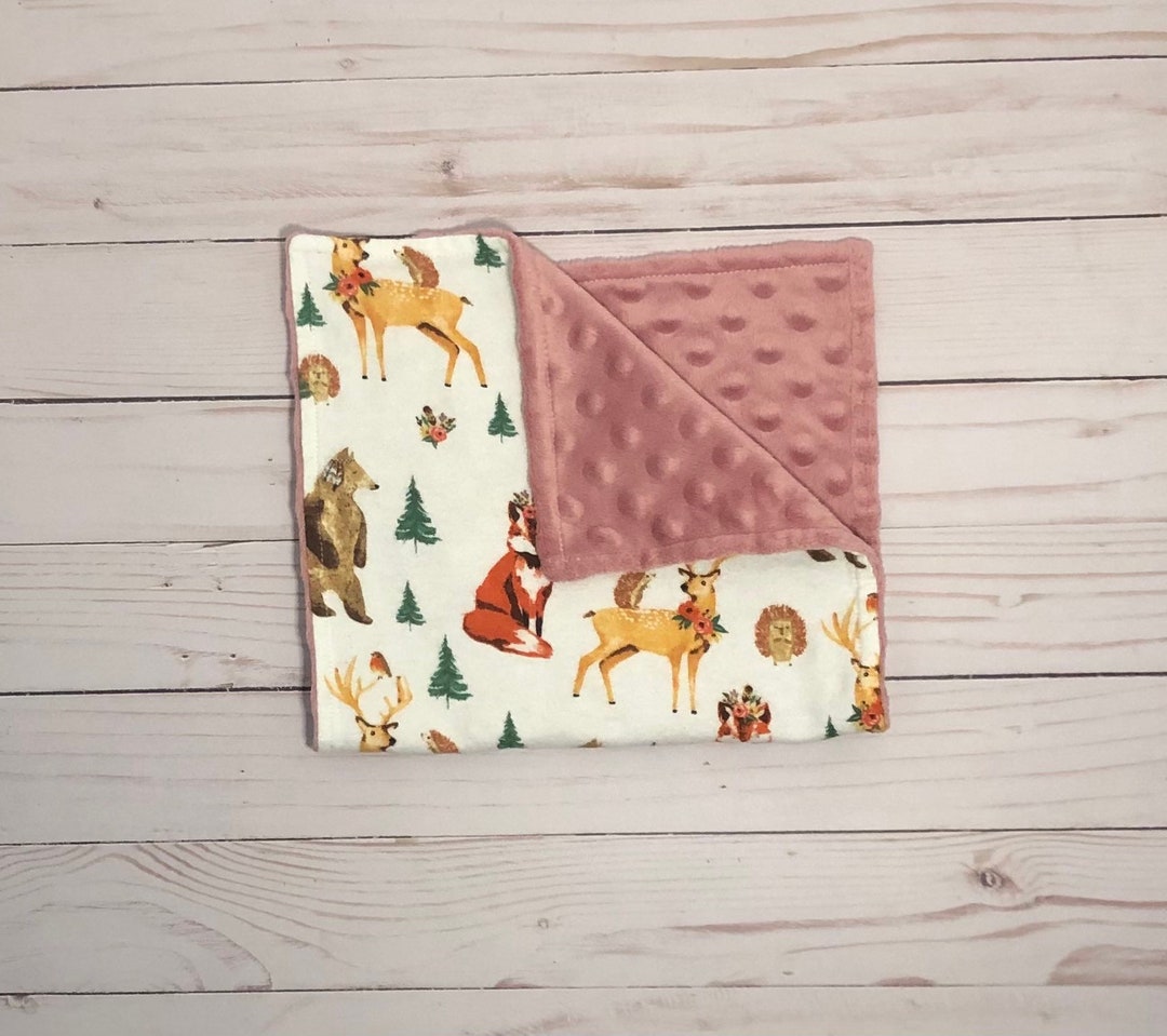 Woodland Animal Burp Cloth for Baby Girl Gift for Baby - Etsy