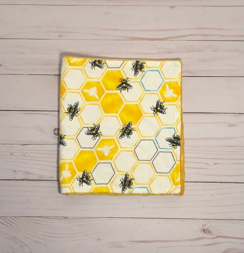 Bumble Bee Baby Burp Cloth Cute Baby Shower Gift Idea Minky Burping ...
