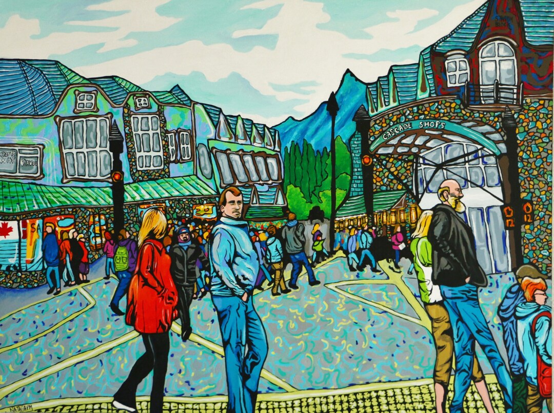 Banff Townsite Original Acrylic Painting 30x40 - Etsy