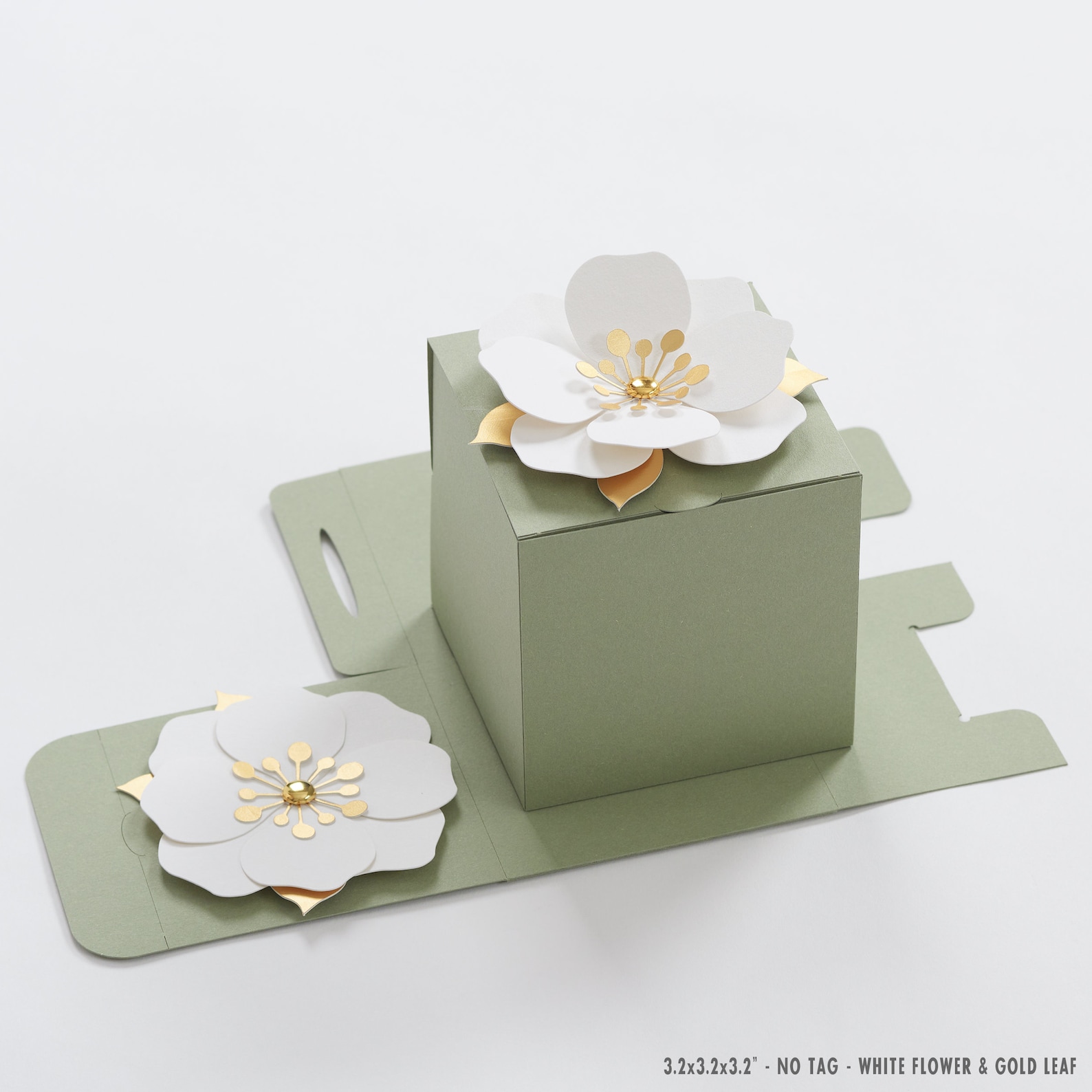 Sage Favor Boxes With Flower Decor for Wedding Bridal Party - Etsy