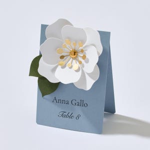Blue Floral Place Cards – Custom Wedding & Event Decor (set of 20+) - Etsy