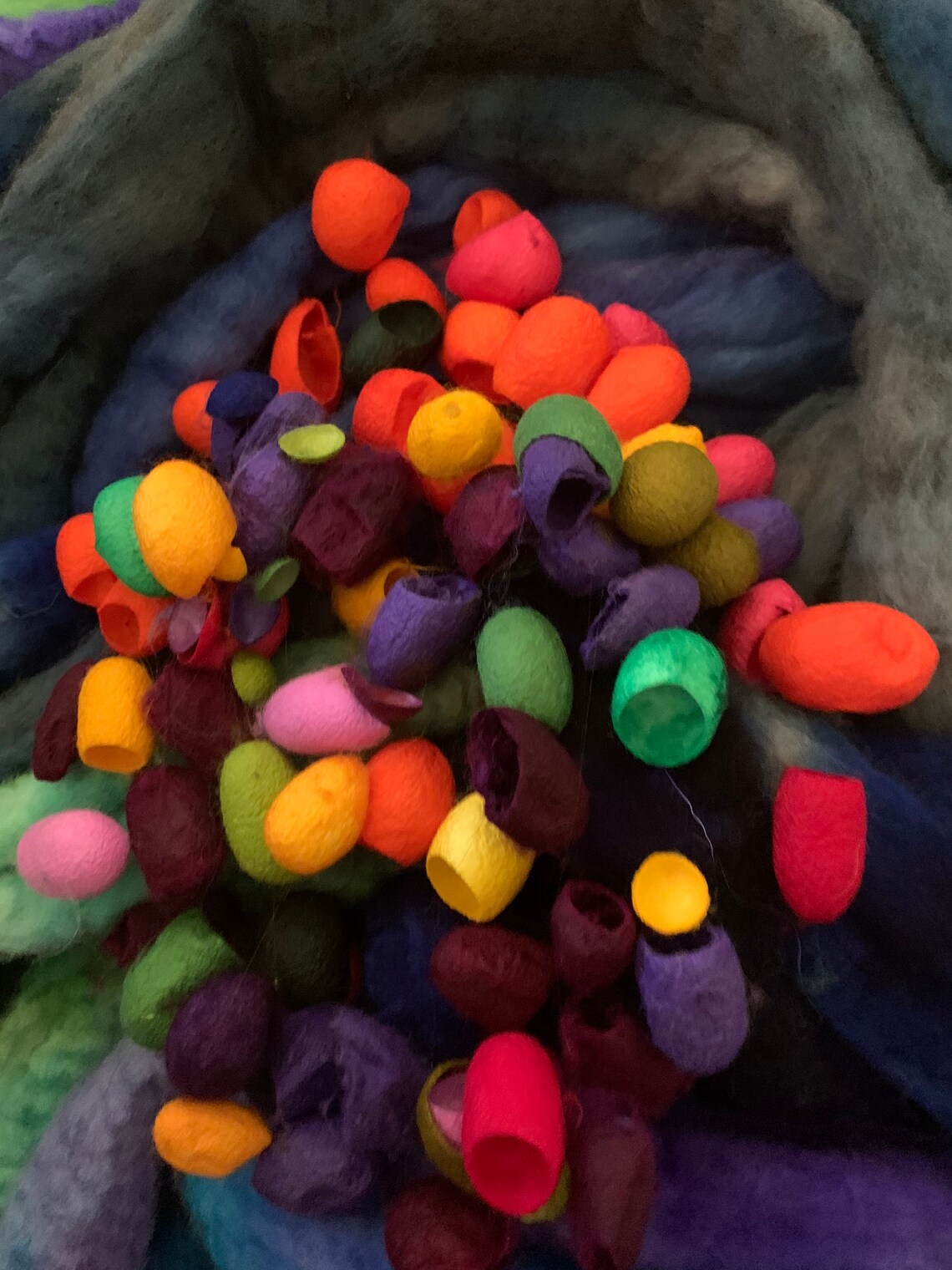 Hand Dyed Silk Cocoons - Etsy