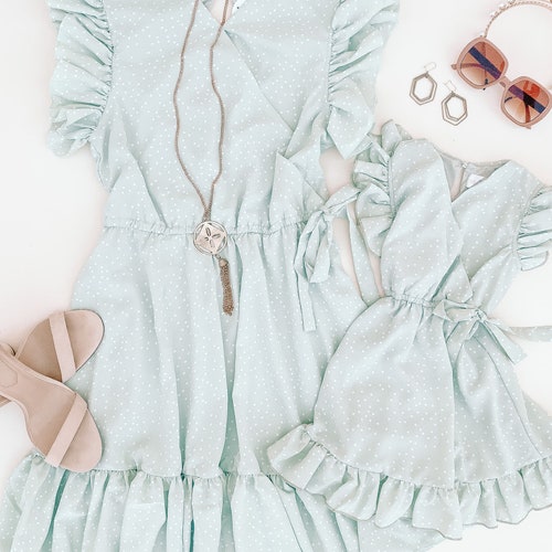 HUNTER Green JOLLY DRESSES mommy and Me Matching Outfits | Etsy