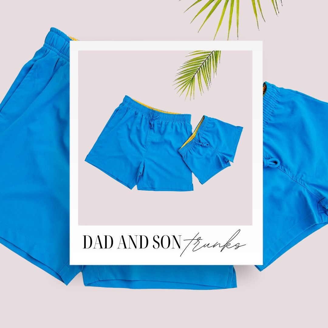 Father and Son Matching Trunks, Father and Son Swimwear, Father and Son ...
