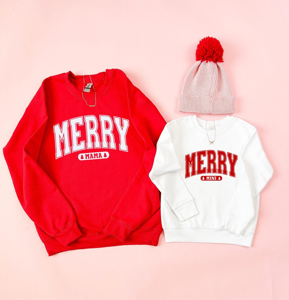 Merry Mama & Merry Mini Sweatshirts | Mommy and Me Christmas Sweaters ...