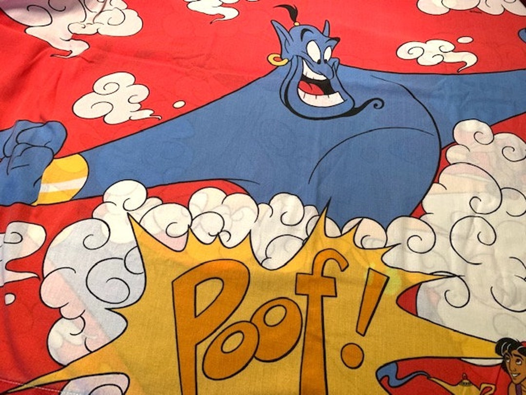 Twin Flat Vintage Alladin & Genie poof Disney - Etsy