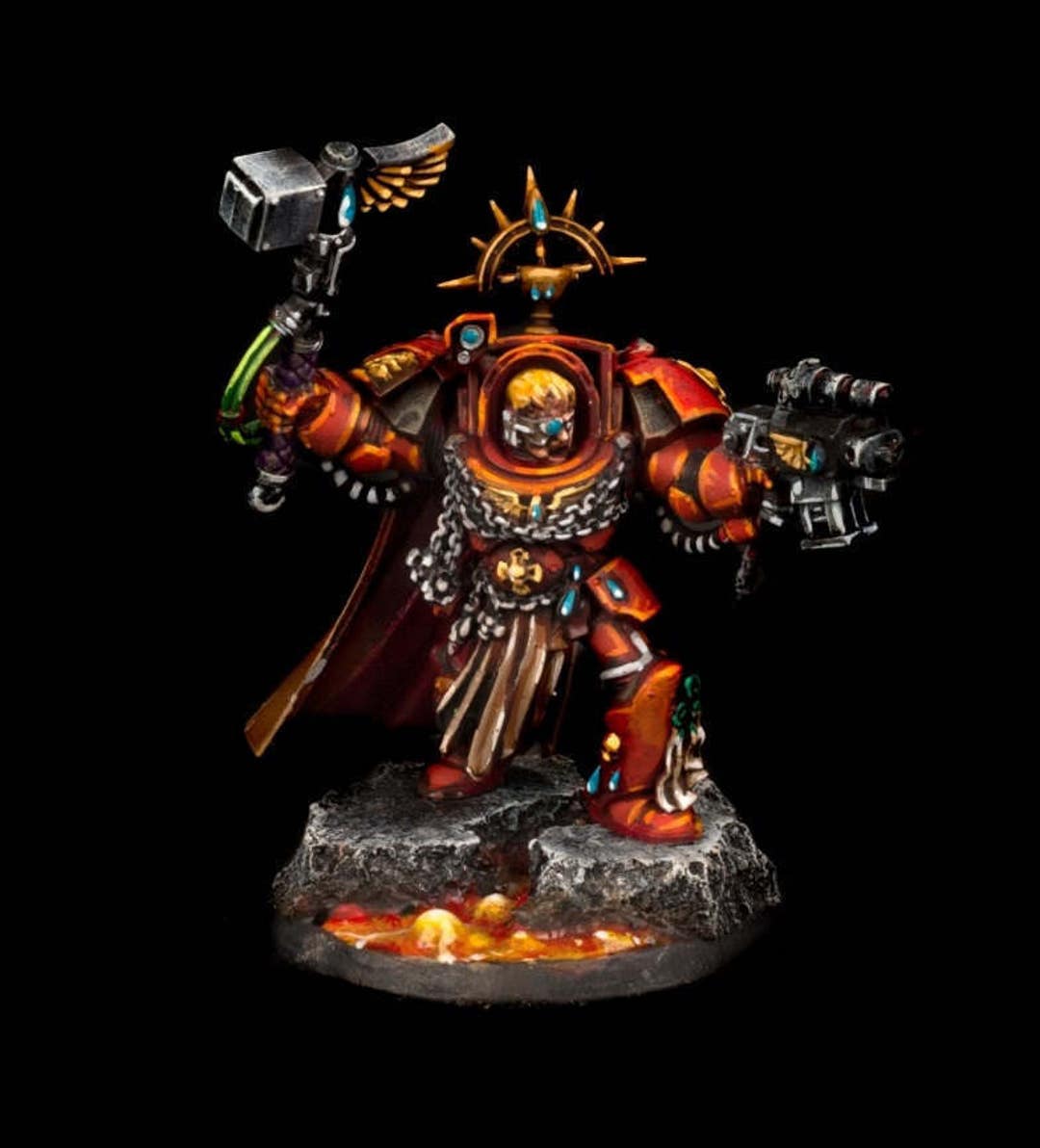 Warhammer 40k Space Marines. Blood Angels Captain Karlaen, PRO-PAINTED ...