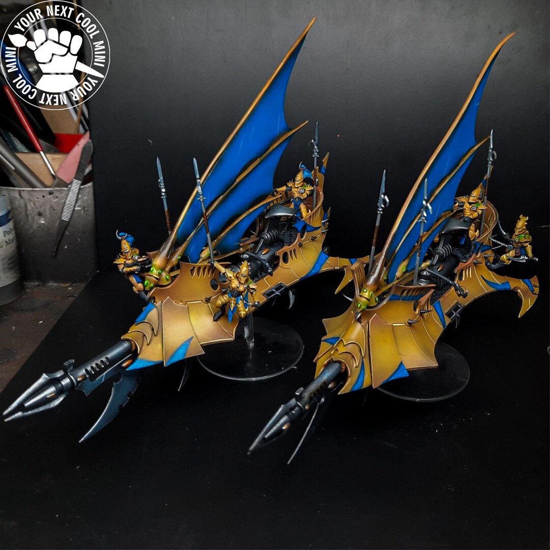 Warhammer 40K Dark Eldar 2 Reapers Pro Painted - Etsy