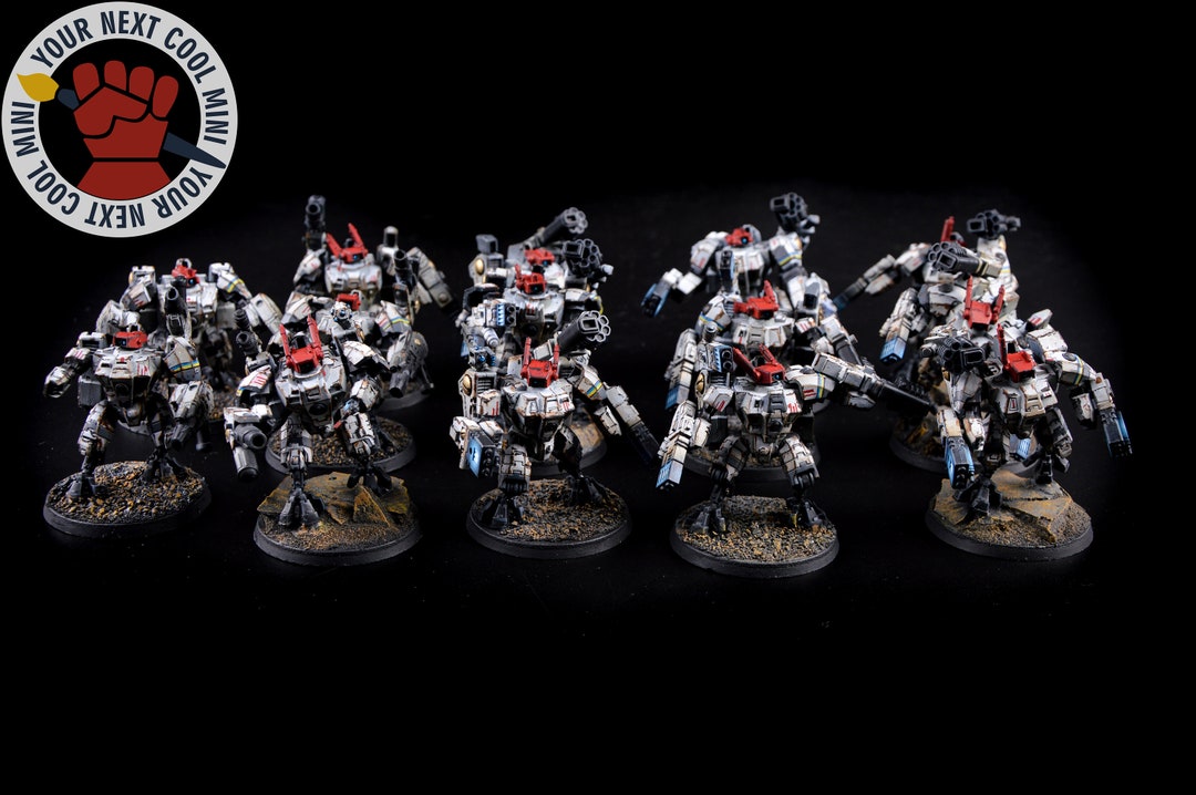 Custom Order Warhammer 40k PRO PAINT Xv8x Crisis Battlesuit Team (15 ...