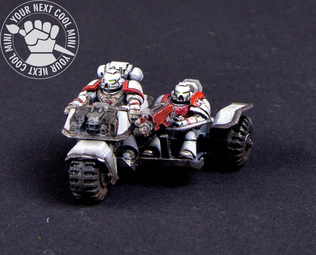 Warhammer 40K Space Marines, White Scars Attack Bike. - Etsy