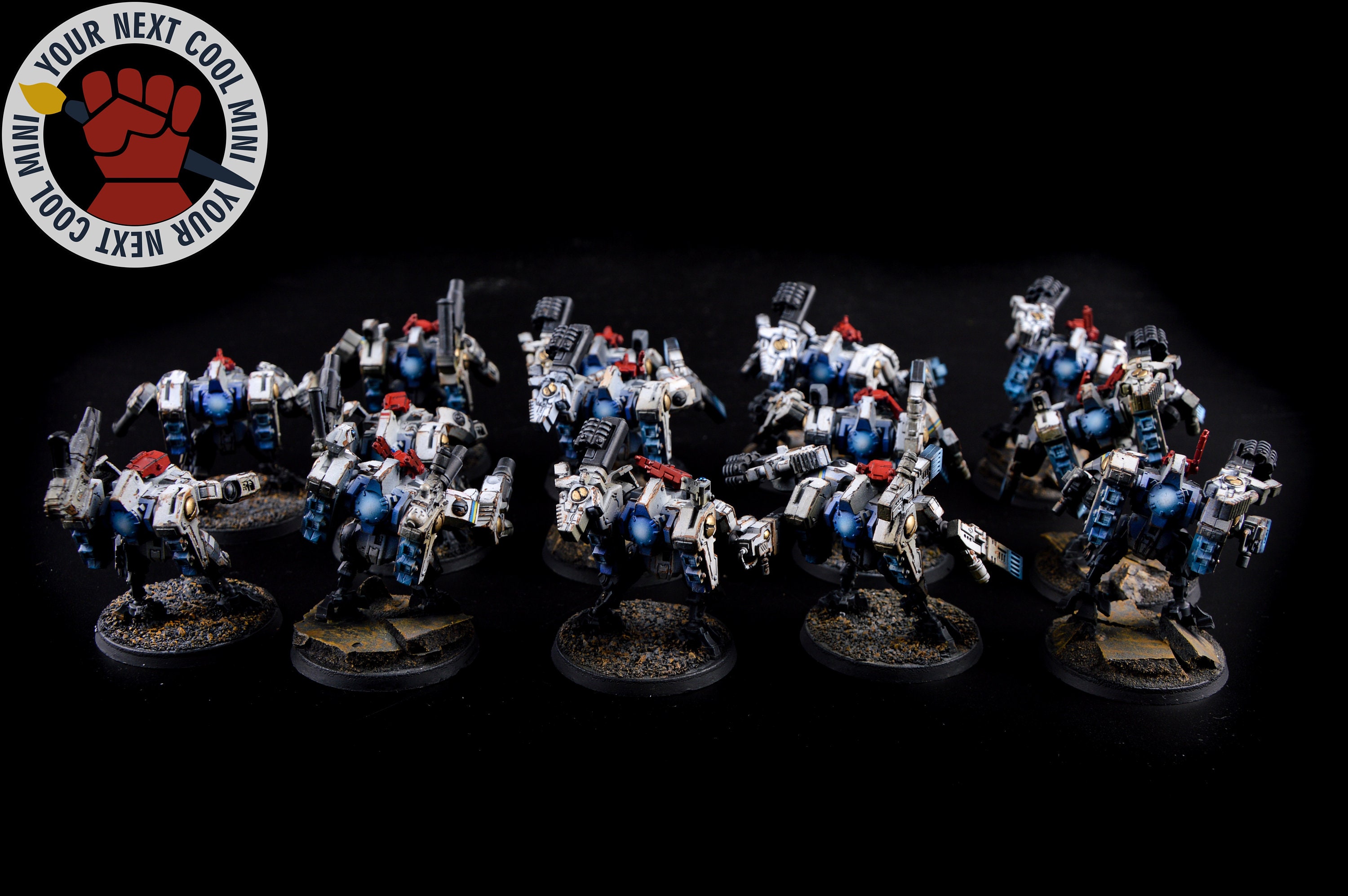 Custom Order Warhammer 40k PRO PAINT Xv8x Crisis Battlesuit Team (15 ...