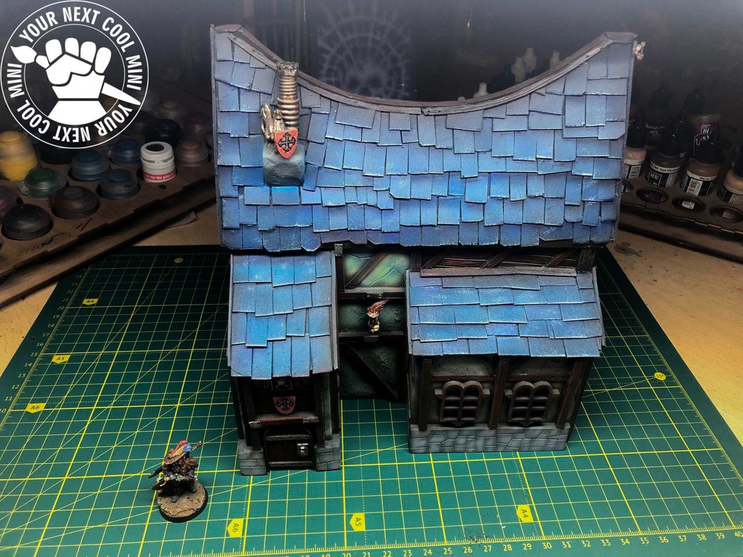 Medieval House for Warhammer FB or Age of Sigmar Wargaming Miniature ...