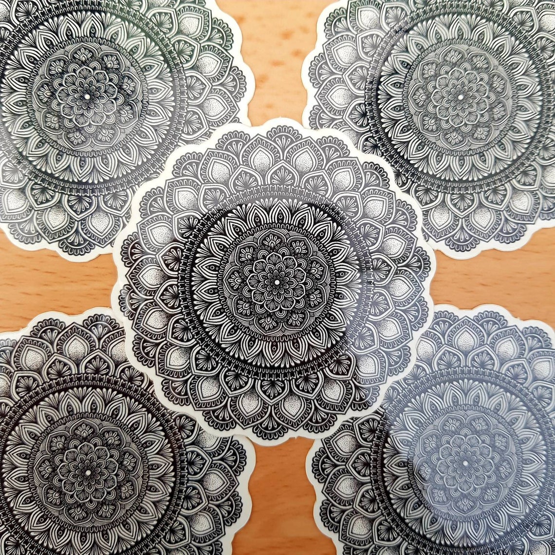 Flower Mandala Sticker - Etsy