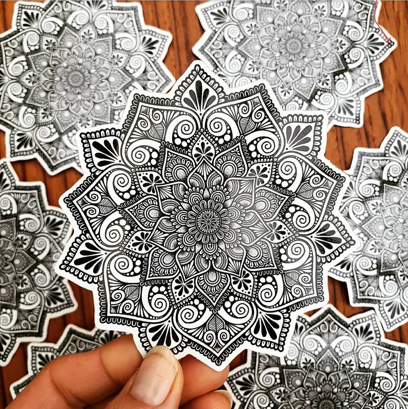 Large Mandala Sticker | Etsy
