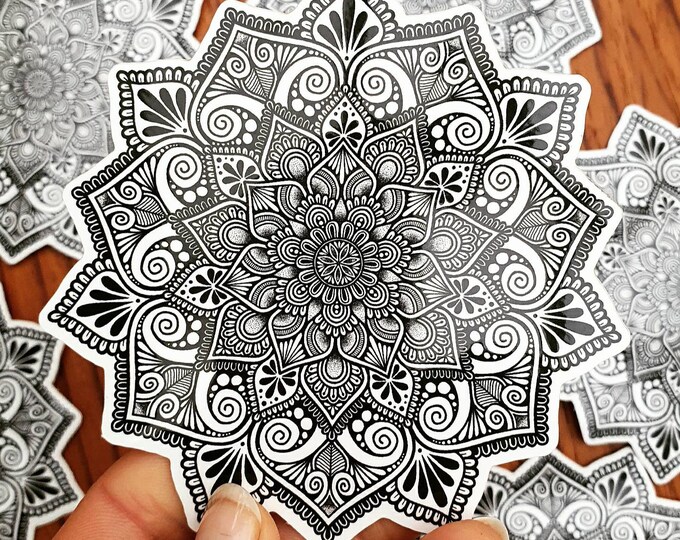 Large Mandala Sticker - Etsy