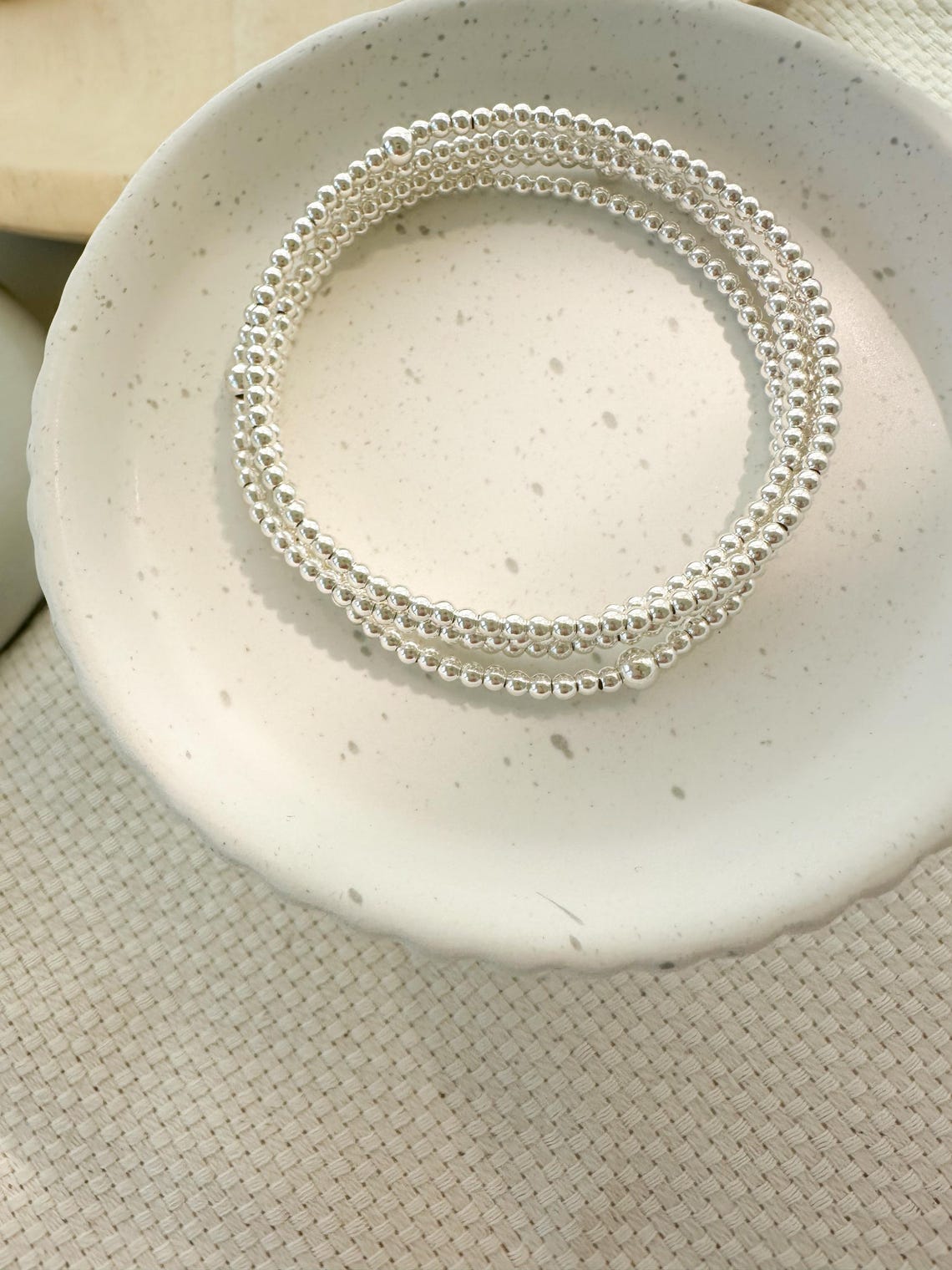 Dainty Bracelet Stack, Gold or Silver Beaded Bracelet, Set of Bracelets ...