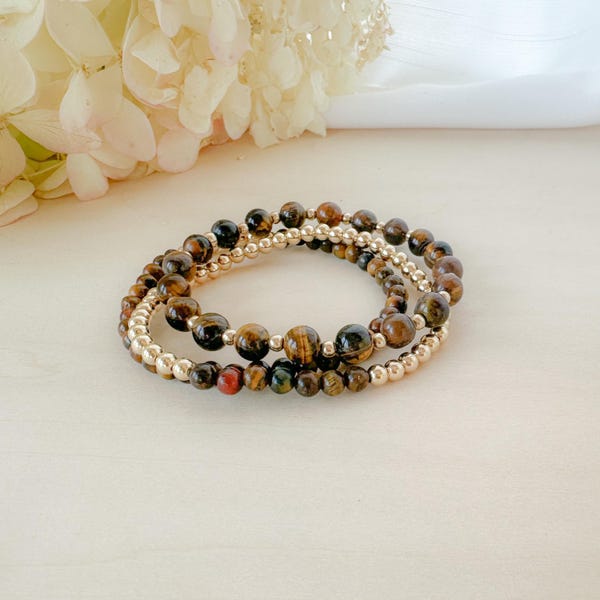 Tiger Eye Bracelet - Etsy